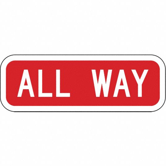 Traffic Sign, MUTCD Code R1-3P, Retroreflective Grade High Intensity ...