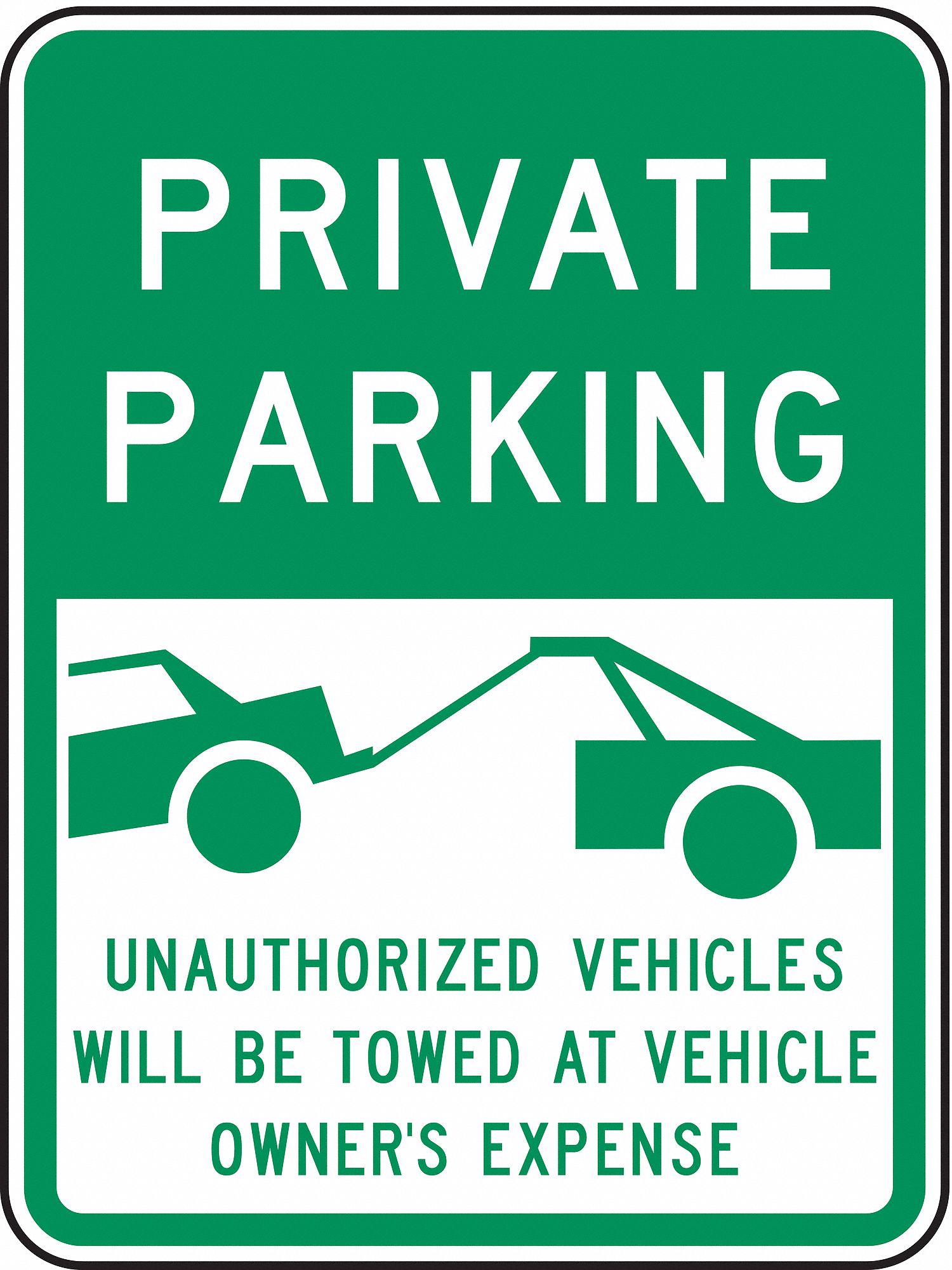 24 in x 18 in Nominal Sign Size, Aluminum, Parking Sign - 3PNR7|RP-124 ...