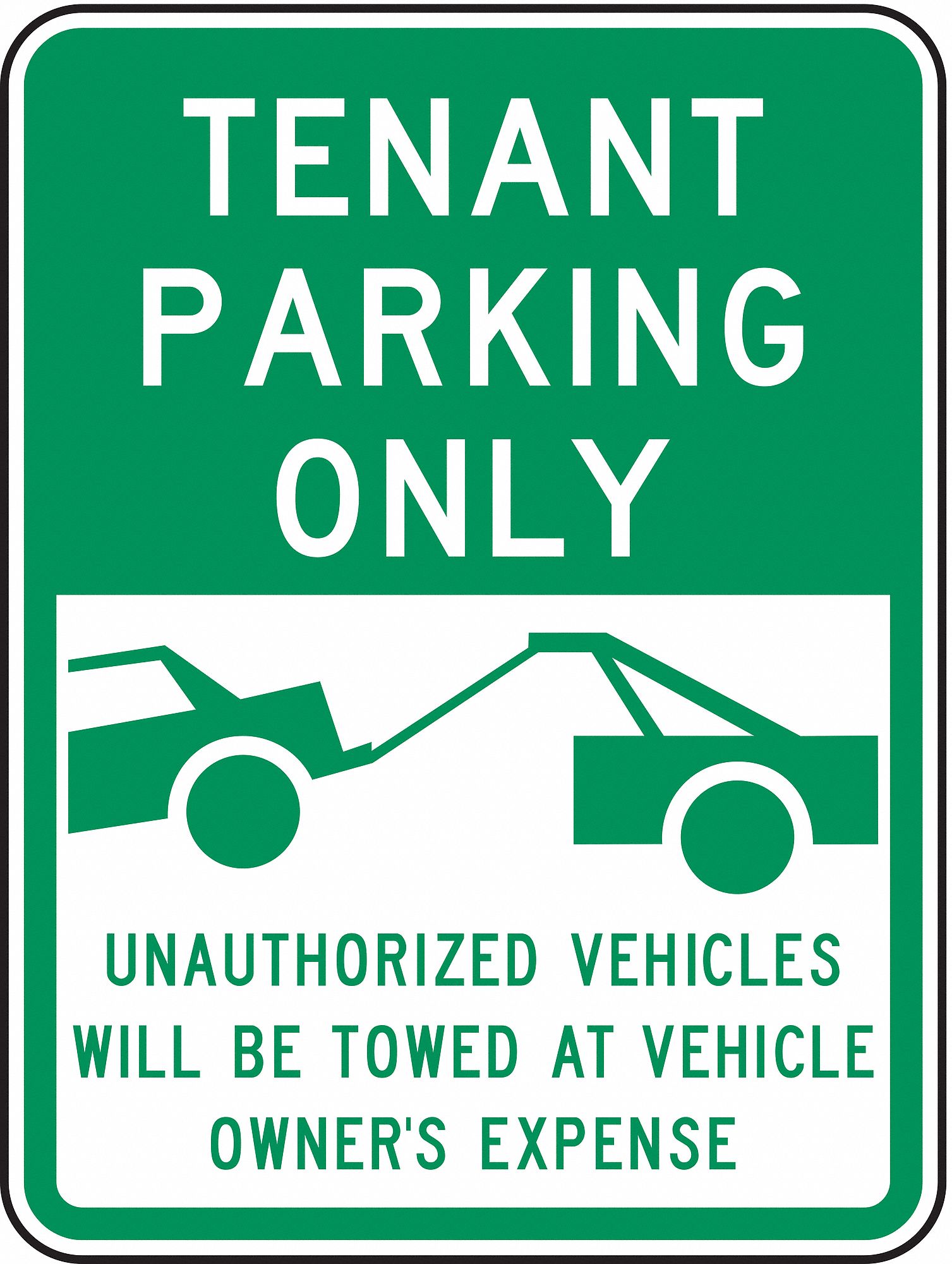 24 in x 18 in Nominal Sign Size, Aluminum, Parking Sign - 3PNR8|RP-125 ...