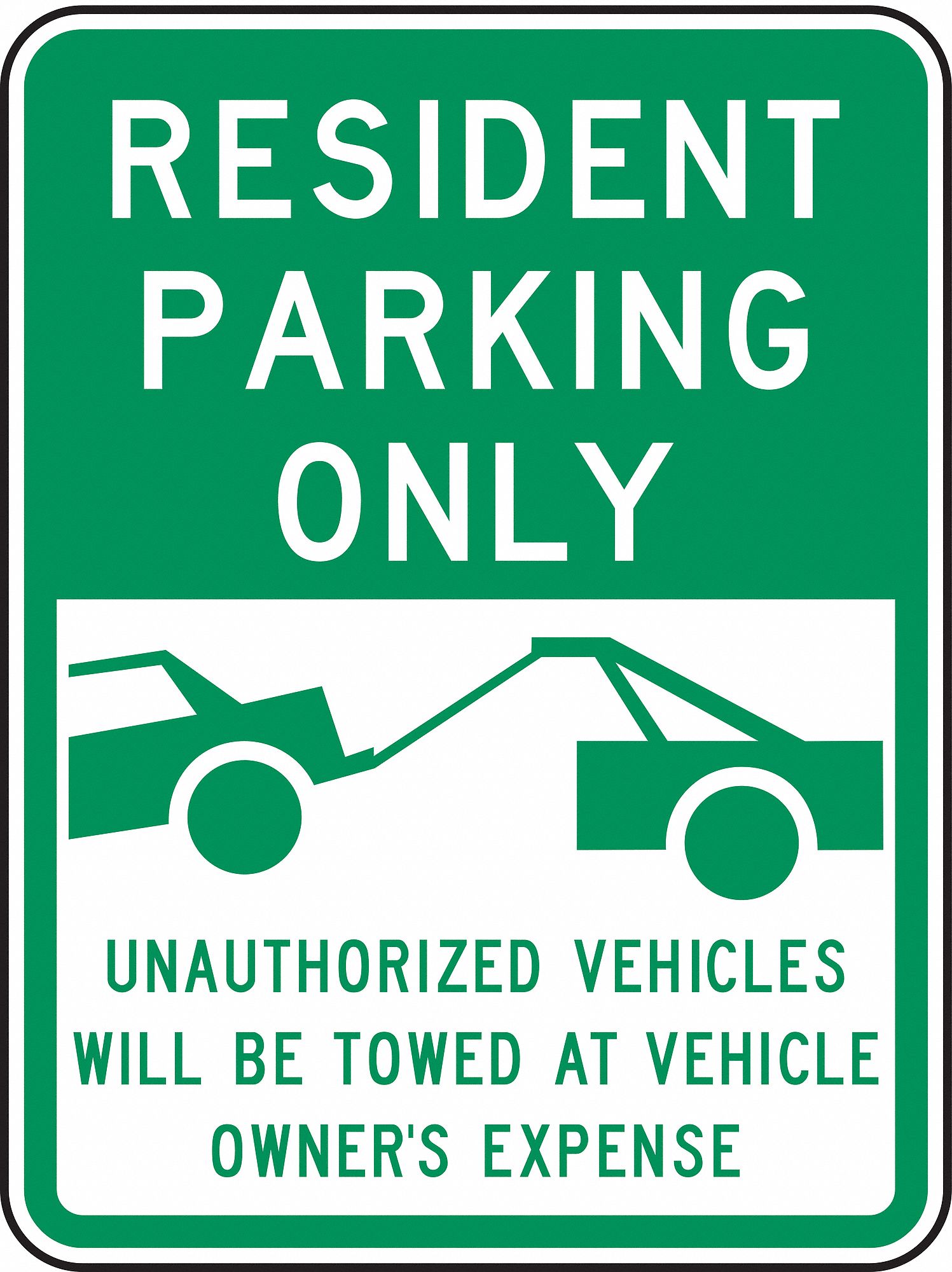 24 in x 18 in Nominal Sign Size, Aluminum, Parking Sign - 3PNR9|RP-126 ...