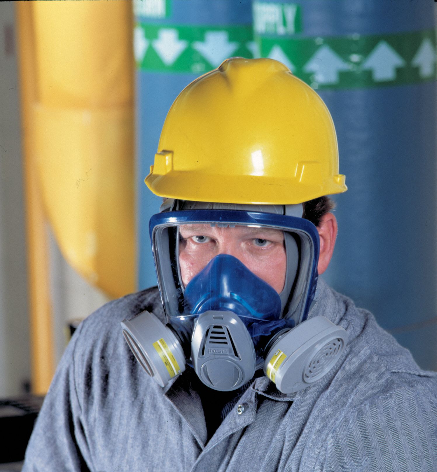 MSA Full Face Respirator: Silicone, Bayonet, L Mask Size, Rubber ...