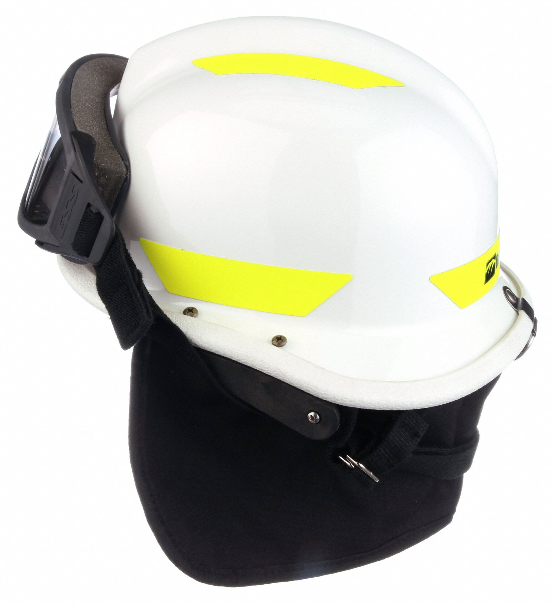 BULLARD Lime-Yellow Fire Helmet, Shell Material: Thermoplastic, 6 pt ...