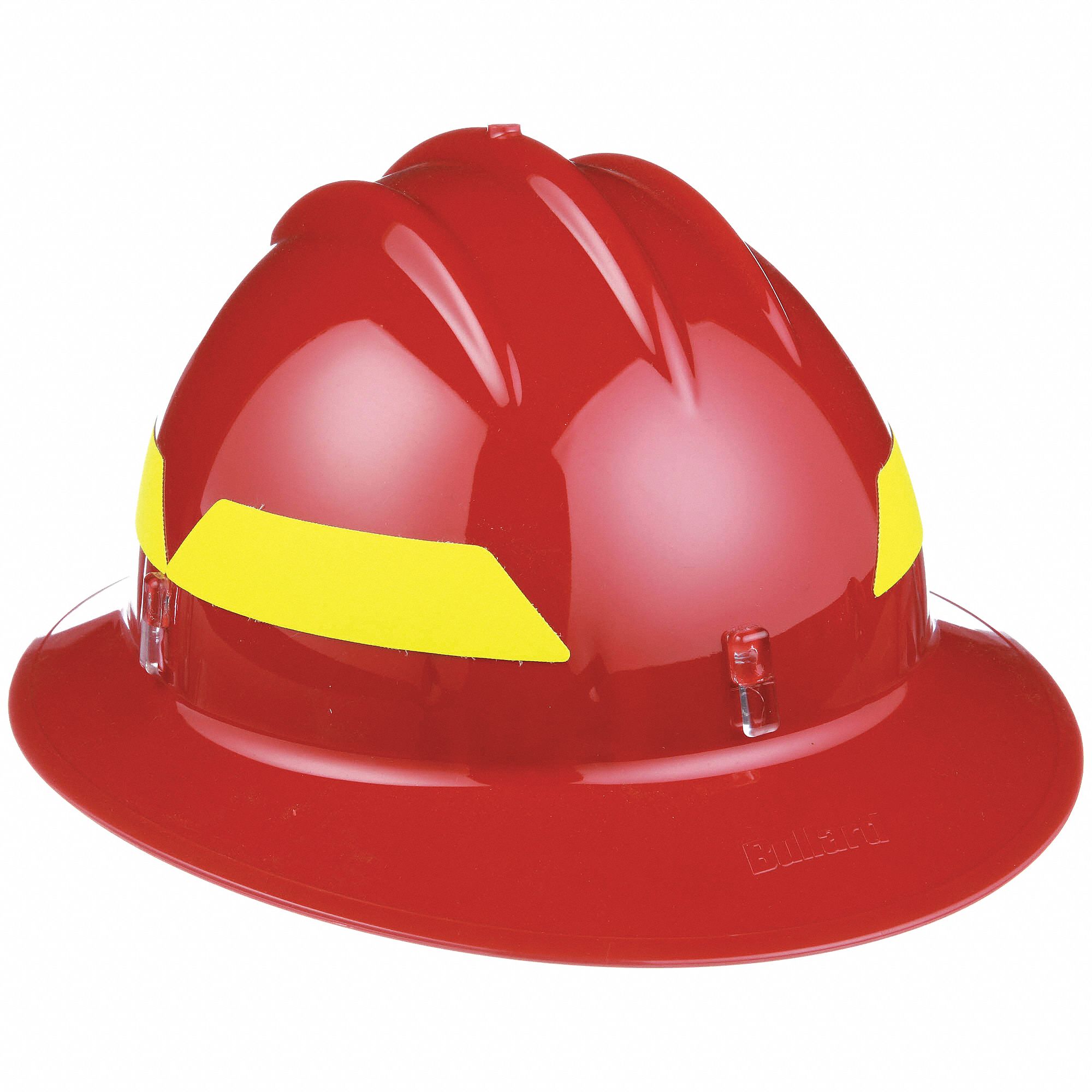 BULLARD, Red, Full Brim, Fire Helmet - 3PTW7|FHRDP - Grainger