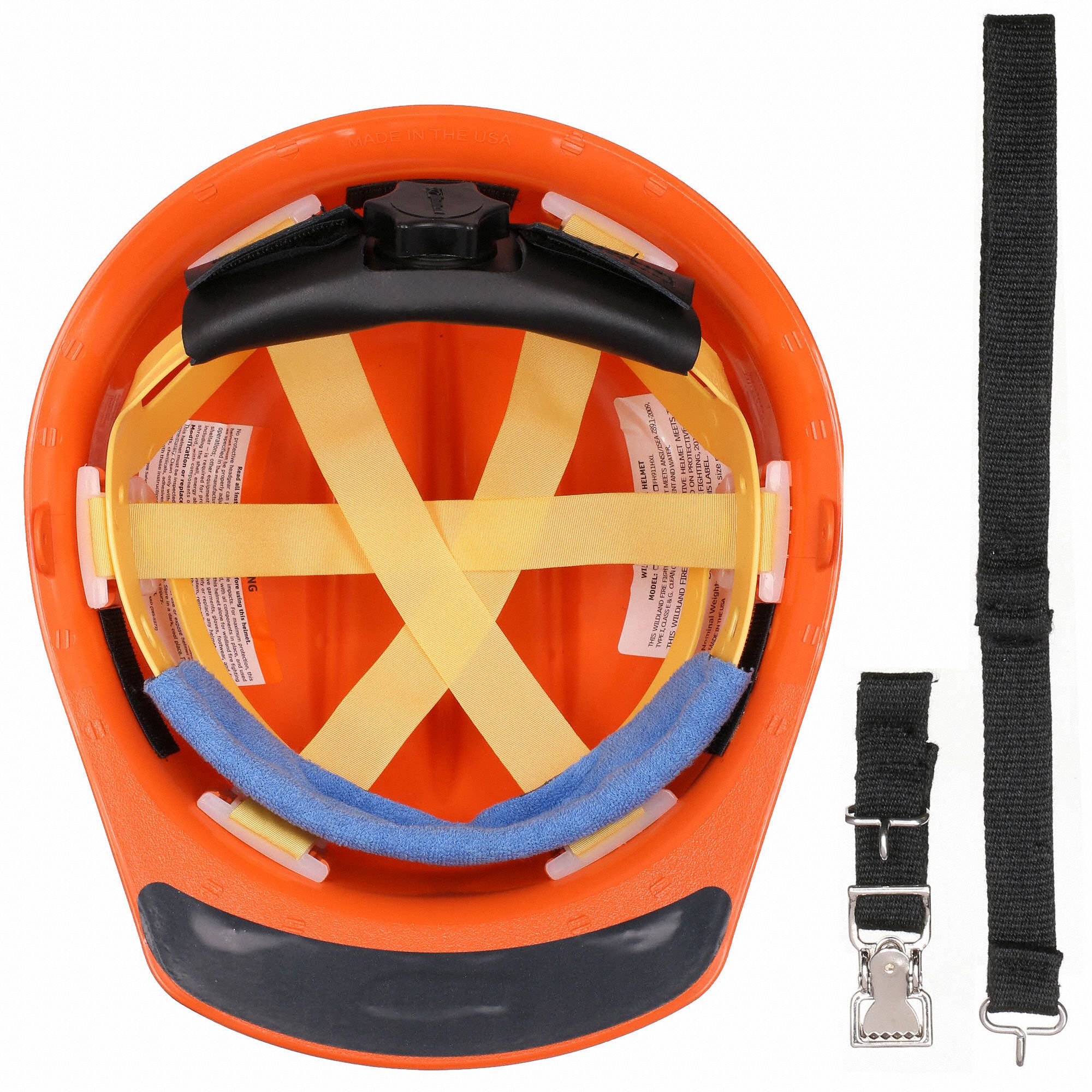 BULLARD Orange Fire Helmet, Shell Material: Thermoplastic, 6 pt Ratchet ...