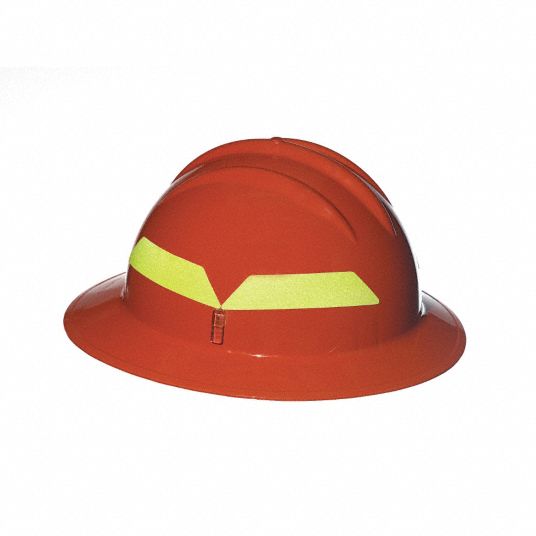 BULLARD Orange Fire Helmet, Shell Material: Thermoplastic, 6 pt Ratchet ...