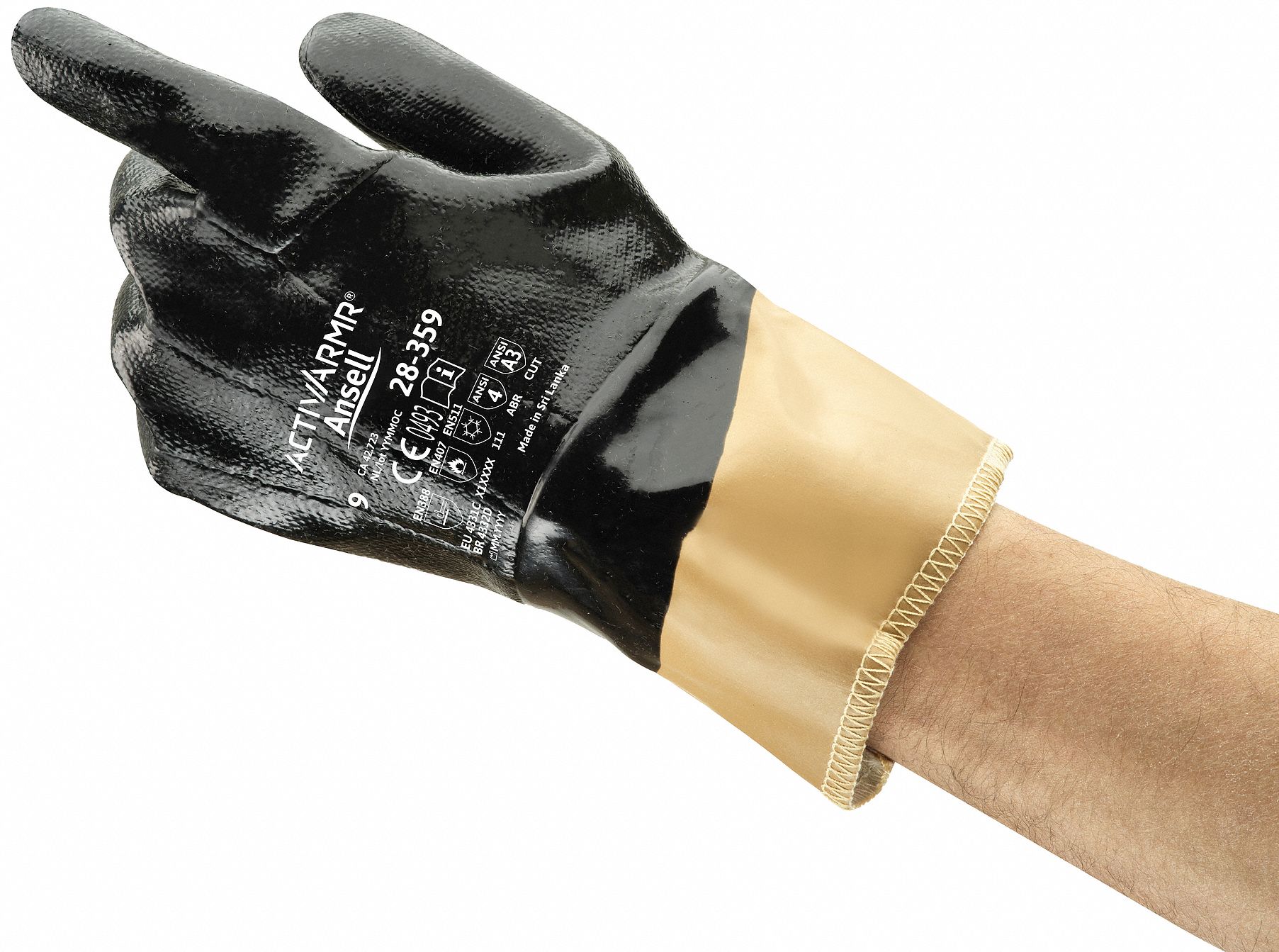 ACTIVARMR, XL, ANSI Cut Level A3, Coated Gloves - 3XMJ3|28-359 - Grainger