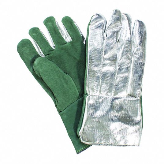 NATIONAL SAFETY APPAREL Aluminized Gloves: Universal, Rayon, 395°F Max ...