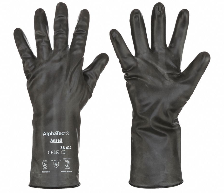 ALPHATEC Guantes Resistentes a Químicos Butyl/Viton® Negro Talla 10 ...