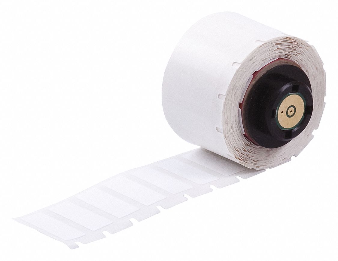 3/8 in x 1 in, Polyester, Precut Label Roll - 3PYF1|PTL-16-483 - Grainger