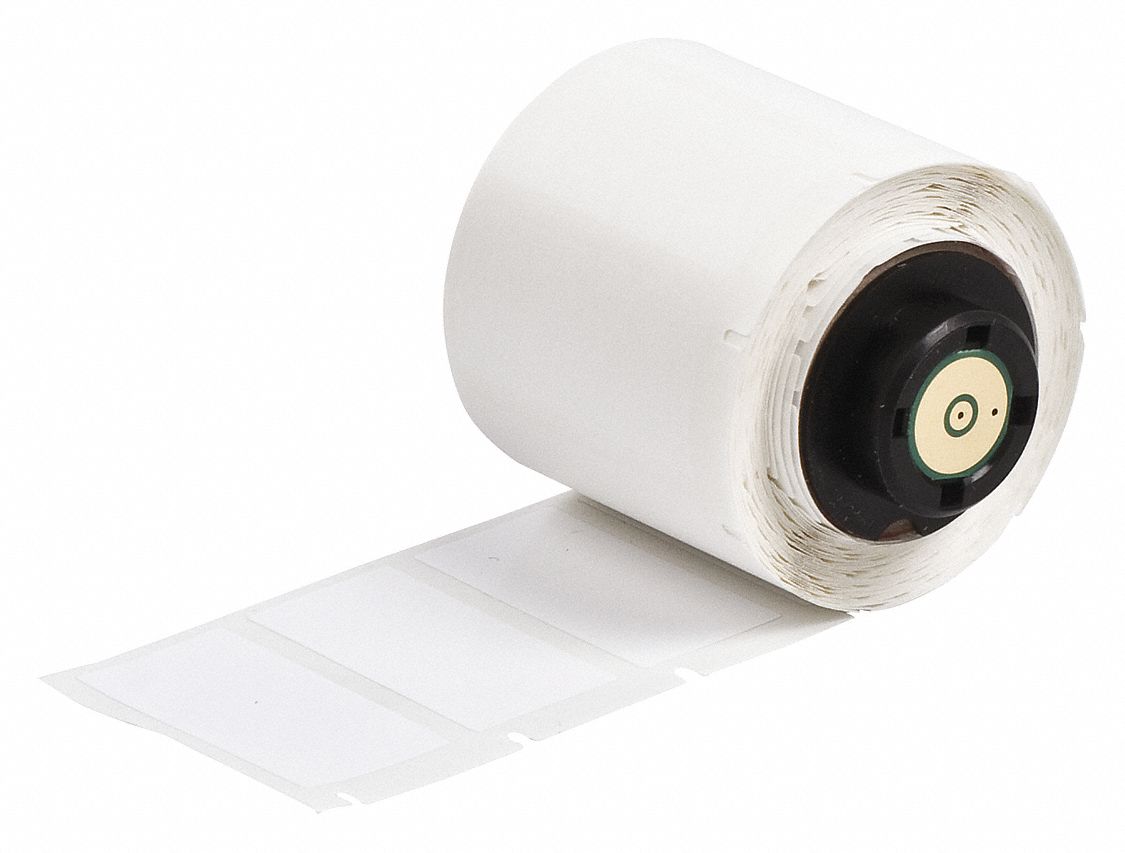 1 in x 1 1/2 in, Nylon, Precut Label Roll - 3PYG2|PTL-31-499 - Grainger