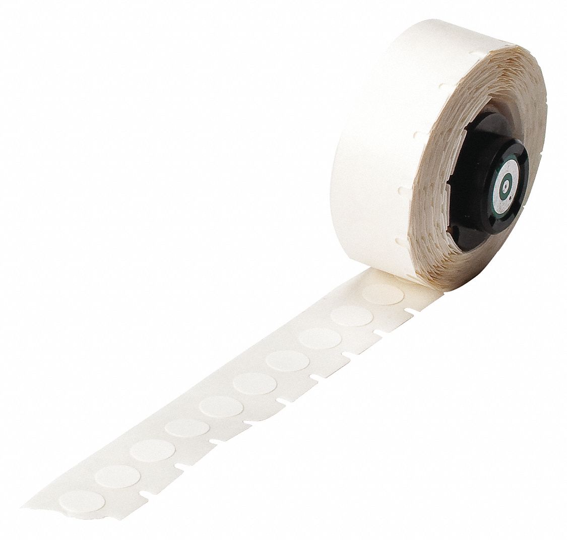 Circle, 3/8 in x 3/8 in, Precut Label Roll - 3PYG4|PTL-82-499 - Grainger