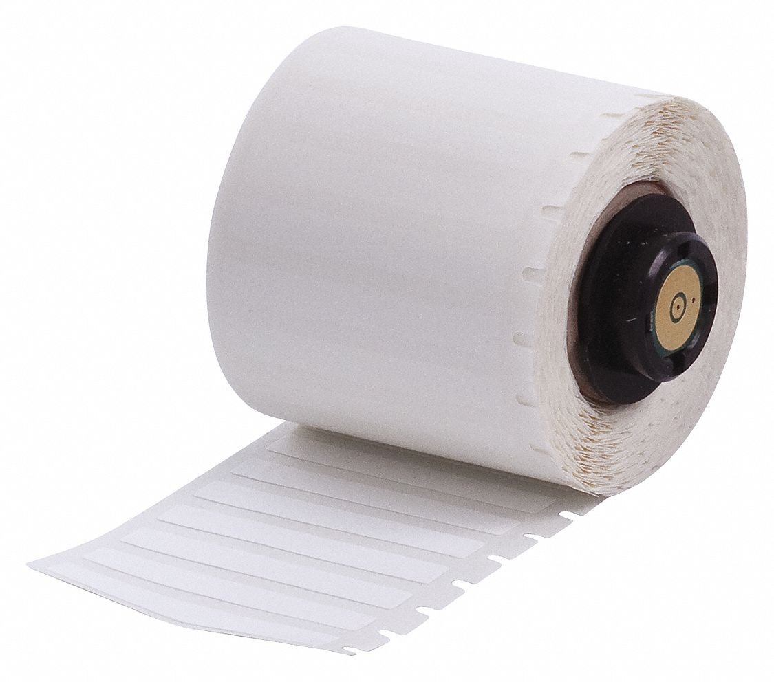1/4 in x 1 29/32 in, Autoclavable Cryogenic Nylon, Precut Label Roll ...