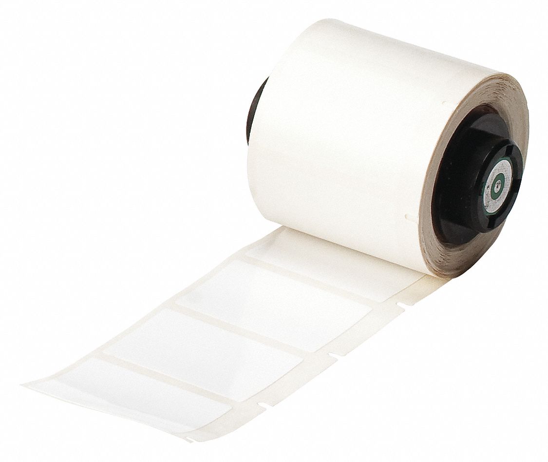 1 in x 1 1/2 in, Halogen Free Polyester, Precut Label Roll - 3PYH7|PTL ...