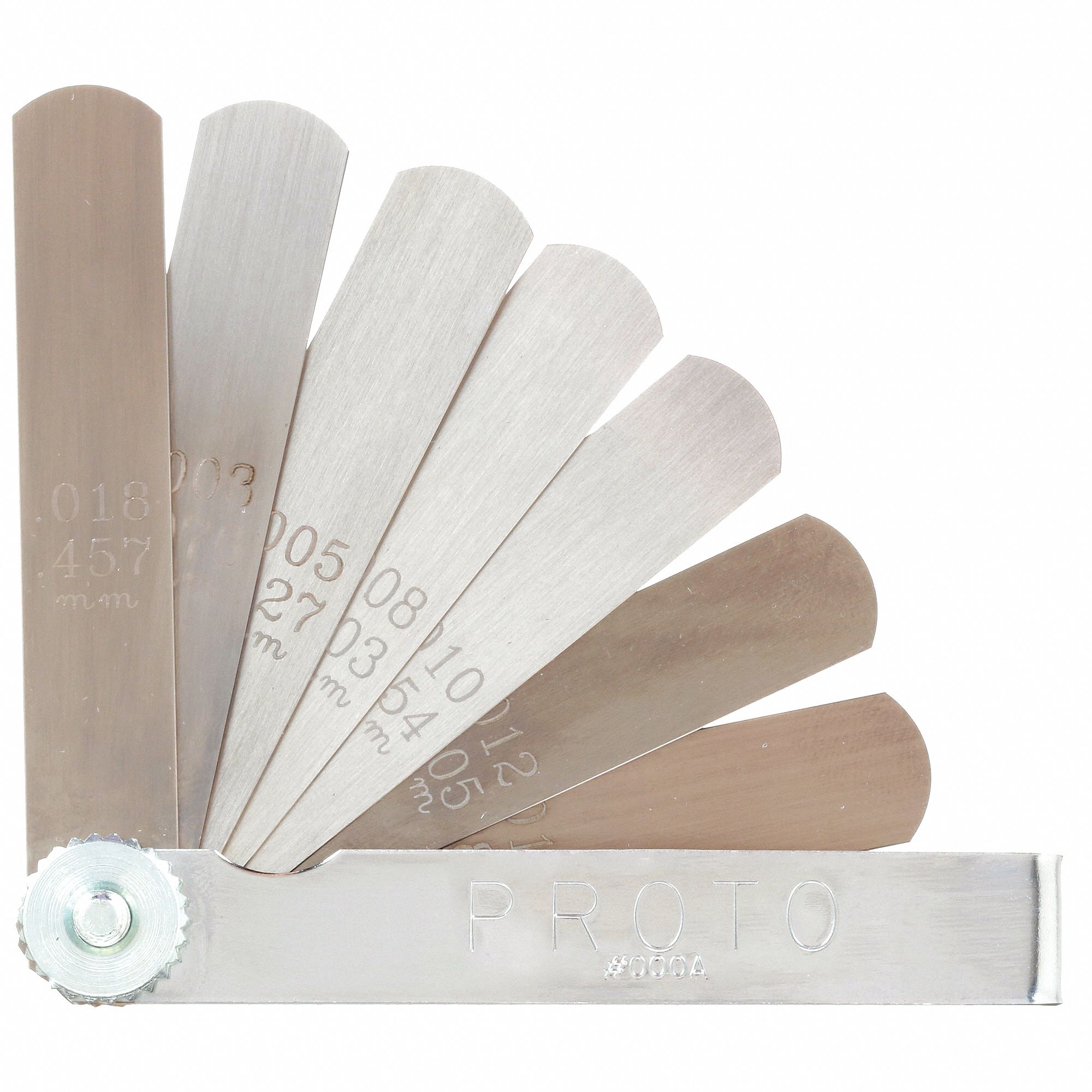 Proto Feeler Gauge Set Inch 9 Feeler Blades 03 In To 0 018 In Thick