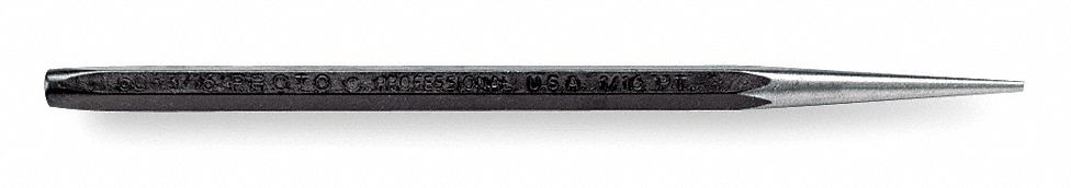 PROTO Starting Punch: 1/4 in Tip Size, 1/2 in Shank Wd, 6 1/2 in ...