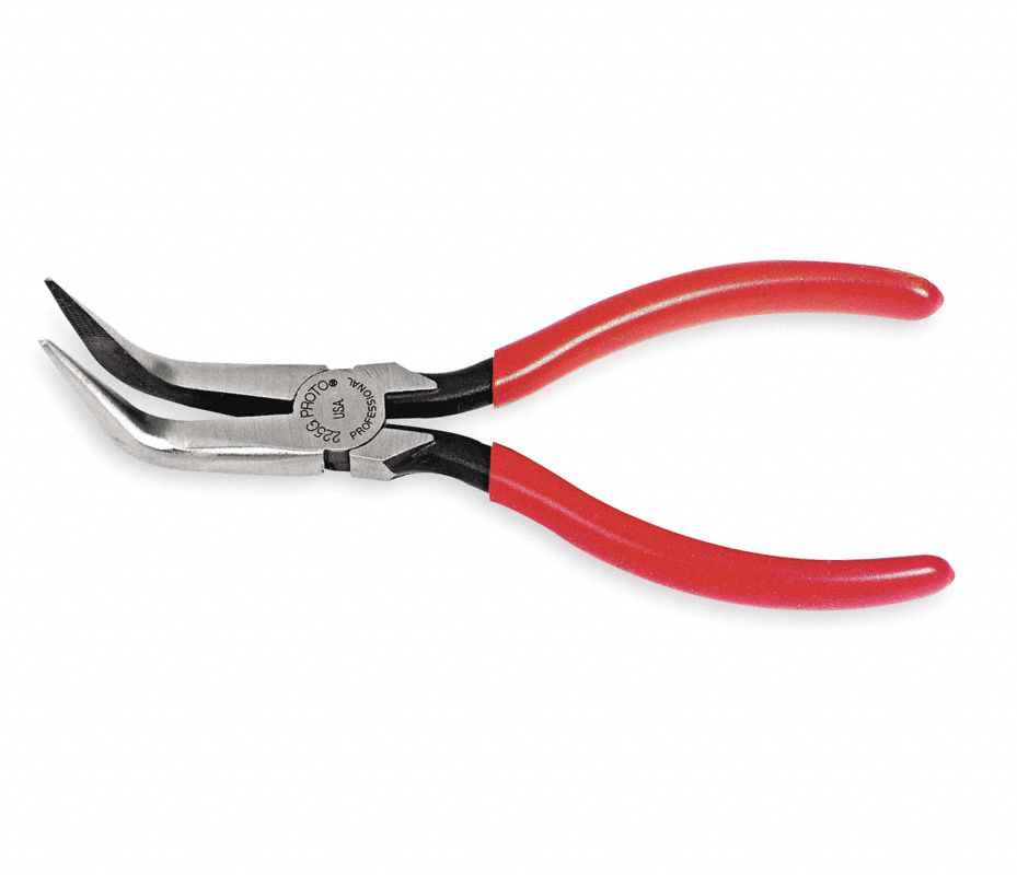 PROTO Pinza Punta de Aguja Curva 6-1/2" Acero Rojo - 6MEM4 | J225G ...