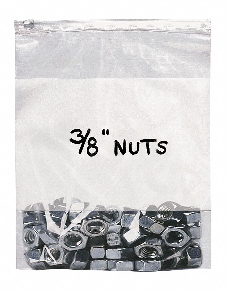 3 mil Thick, 9 in Wd, Reclosable Poly Bag - 3RB16|3RB16 - Grainger