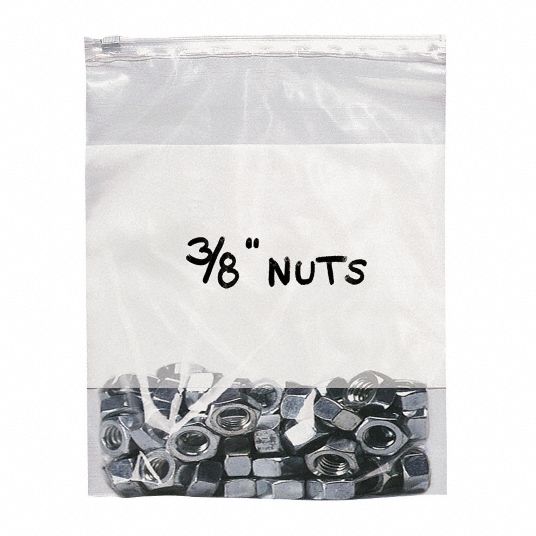 3 mil Thick, 9 in Wd, Reclosable Poly Bag - 3RB16|3RB16 - Grainger