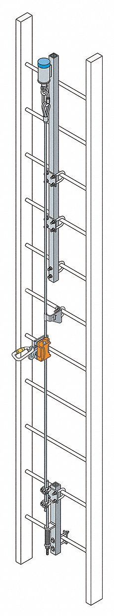 HONEYWELL MILLER Vertical Lifeline, 40 ft. Length, Temporary ...