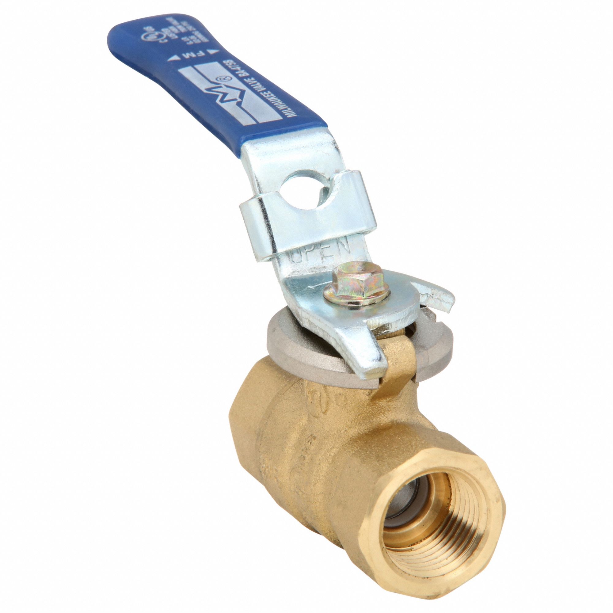 MILWAUKEE VALVE, 3/8 in, Brass, Manual Two-Way Ball Valve - 3RCE8|3/8 ...