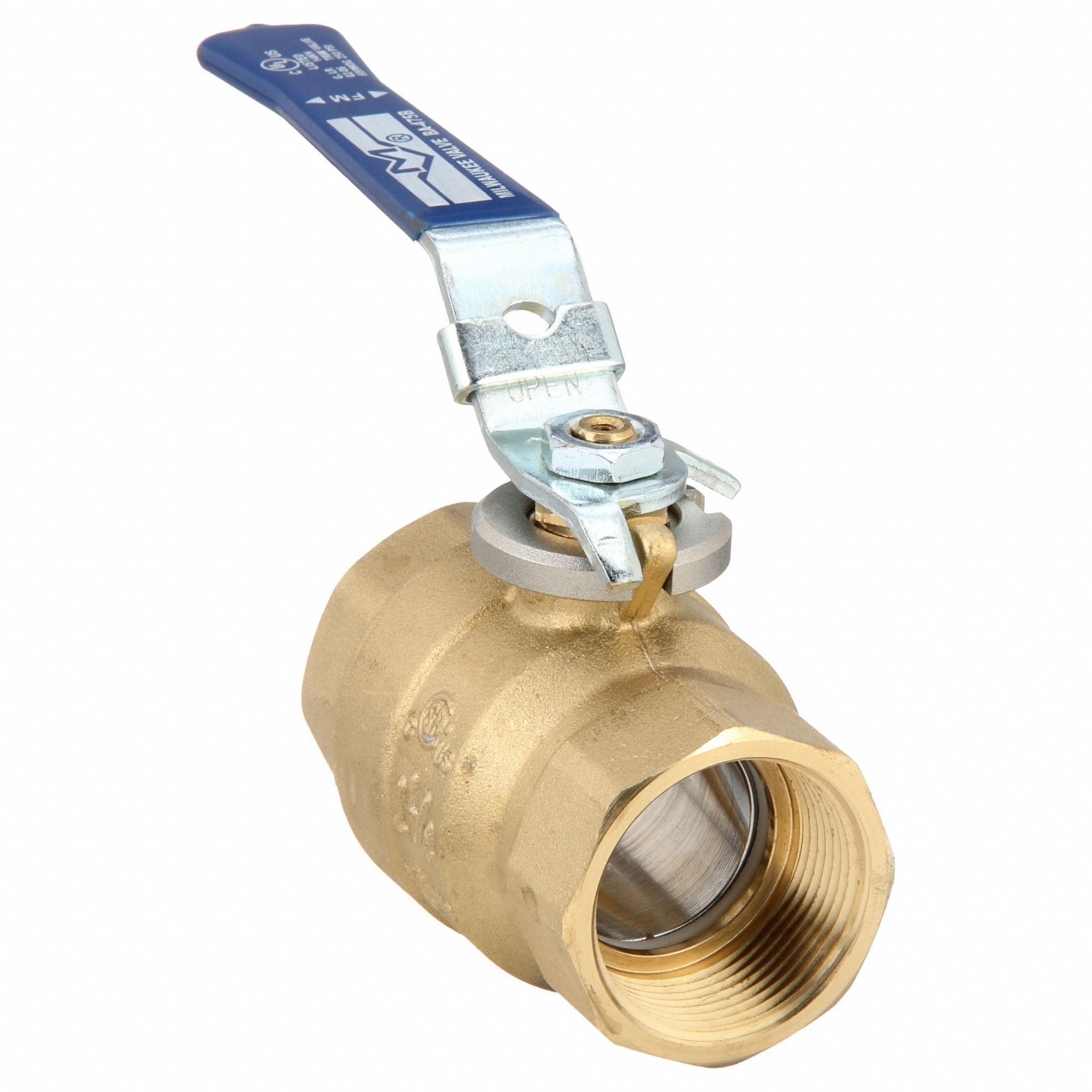 MILWAUKEE VALVE, 1 1/4 in, Brass, Manual Two-Way Ball Valve - 3RCF2|1-1 ...