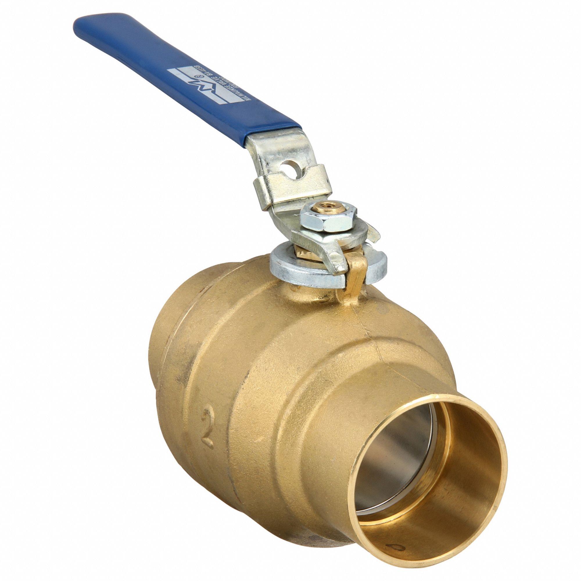 MILWAUKEE VALVE, 2 in, Brass, Manual Two-Way Ball Valve - 3RCG3|2" BA-485BLL - Grainger