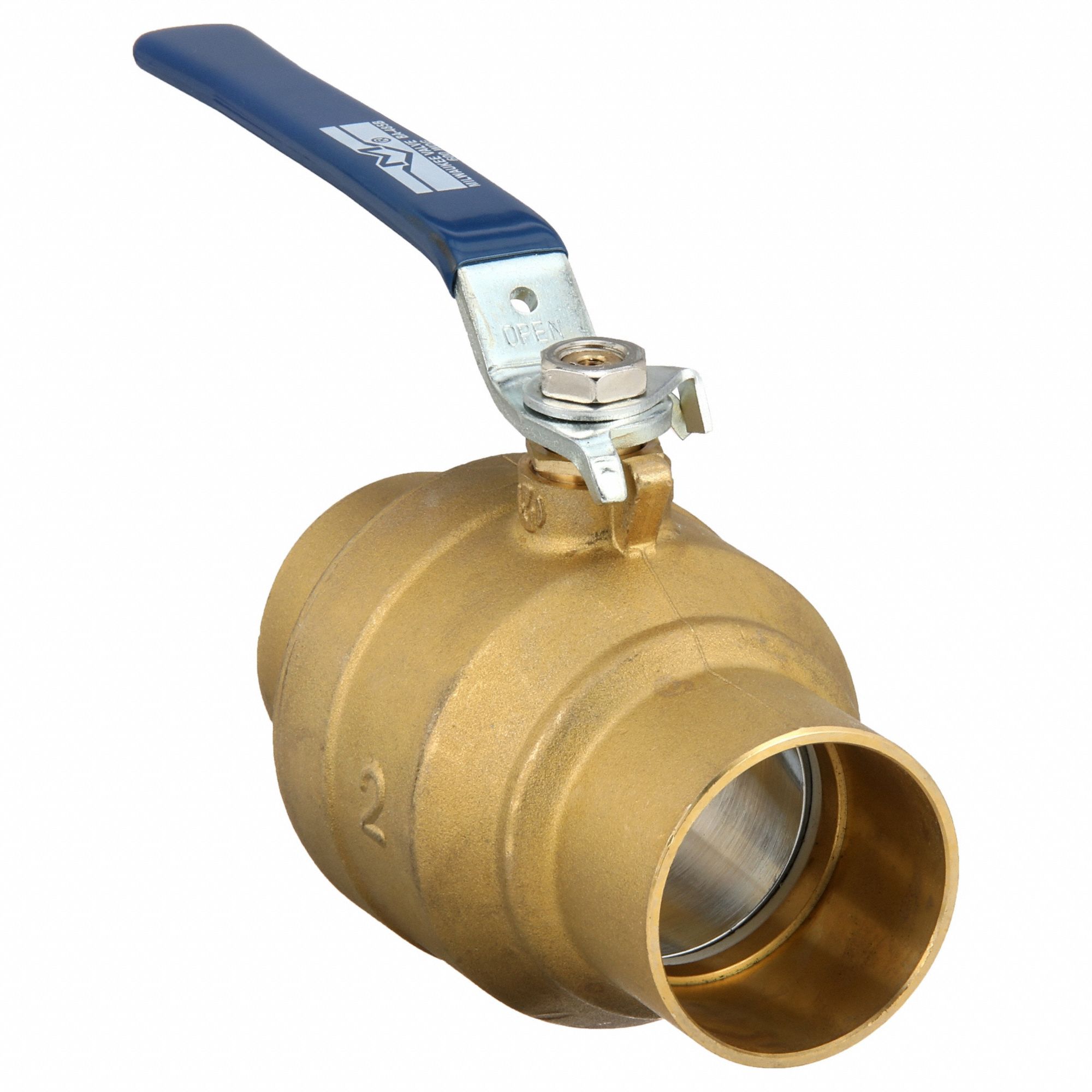 MILWAUKEE VALVE, 2 in, Brass, Manual Two-Way Ball Valve - 3RCK2|2" BA ...