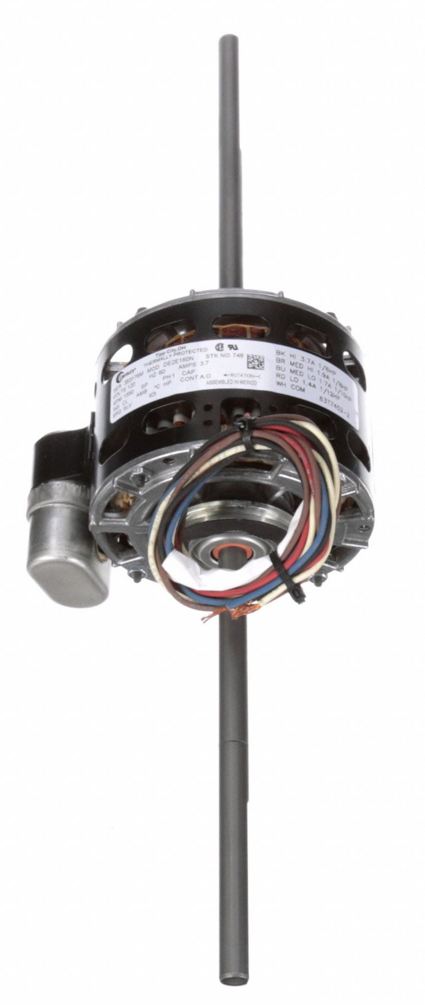 CENTURY Room Air Conditioner Motor: 4 Speed, 1/6, 1/8, 1/10, 1/12 HP ...