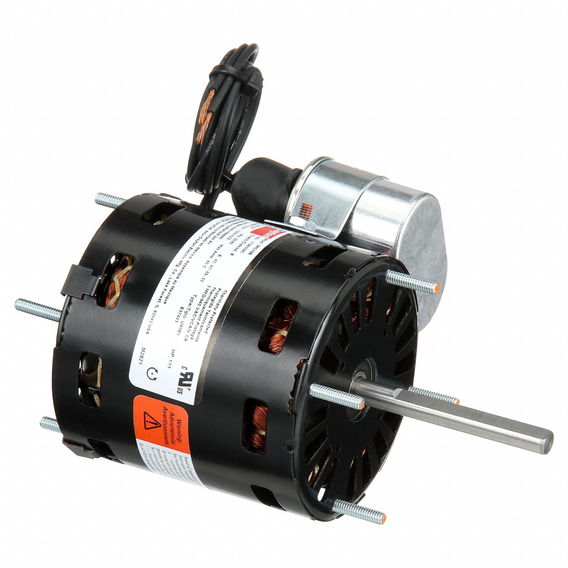DAYTON, Open Air-Over, 1/15 HP, HVAC Motor - 3RCX9|71903585M - Grainger