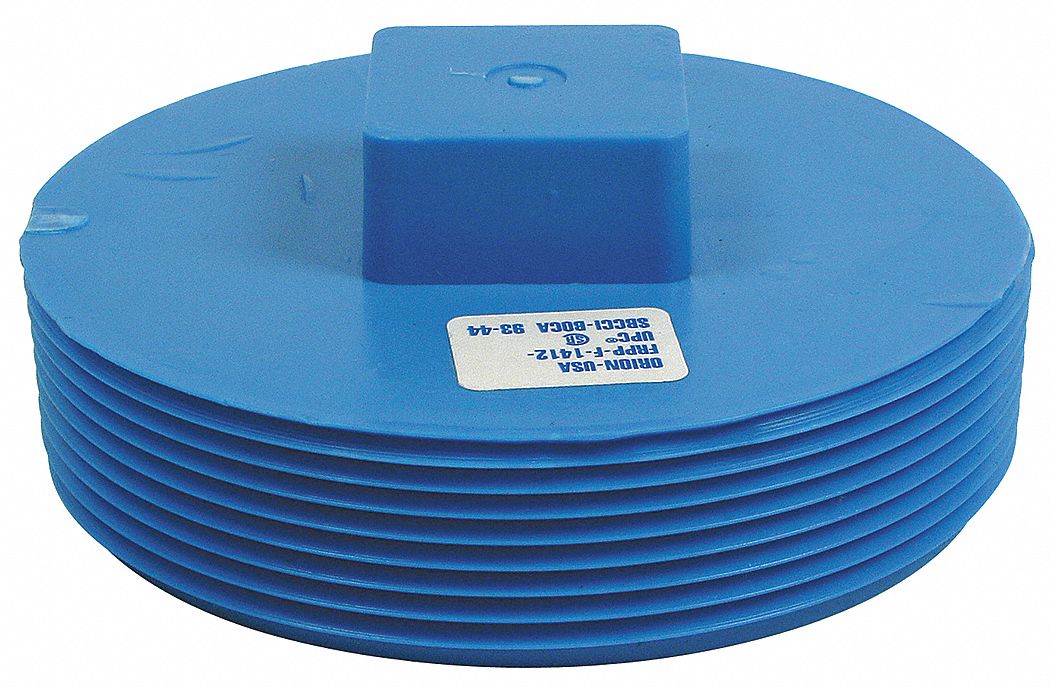 2 in Fitting Pipe Size, Schedule 40, Straight Cleanout Plug - 3RDE4|2 ...