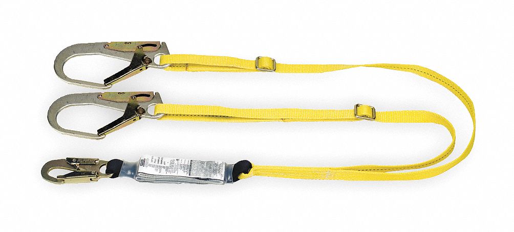 MSA Línea de Vida con Amortiguador de Impactos, Amarillo, Si, Aleación ...
