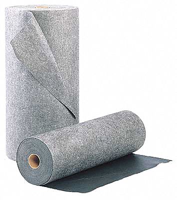 Sorbent Rug,Gray,Length 100 Ft - Grainger
