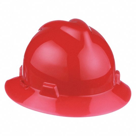 MSA, Red, No Graphics, Hard Hat - 3RRL4|454736 - Grainger