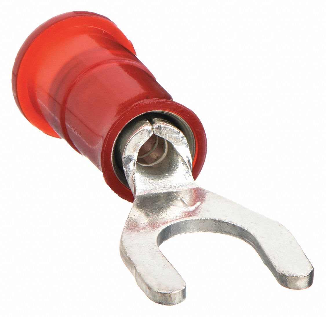 3M Fork Terminal: Red, Nylon, #8 Stud Size, 22 AWG – 18 AWG Wire Size ...