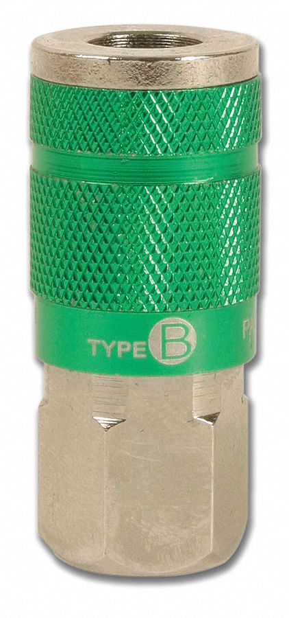 Quick Coupler Body, Zinc-Plated Steel/Aluminum Sleeve - Grainger