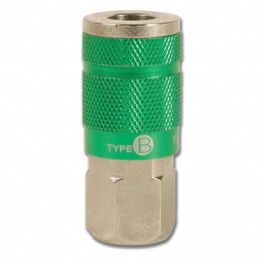 Quick Coupler Body, Zinc-Plated Steel/Aluminum Sleeve - Grainger