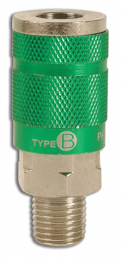 Quick Coupler Body, Zinc-Plated Steel/Aluminum Sleeve - Grainger