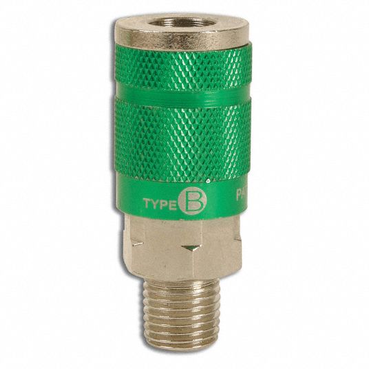 Quick Coupler Body, Zinc-Plated Steel/Aluminum Sleeve - Grainger