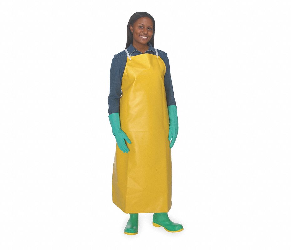 ALPHATEC Mandil con Peto Resistente a Químicos, Amarillo, Longitud 45 ...