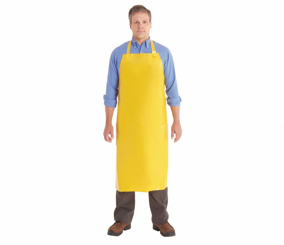 ALPHATEC Mandil con Peto Resistente a Químicos, Amarillo, Longitud 45 ...