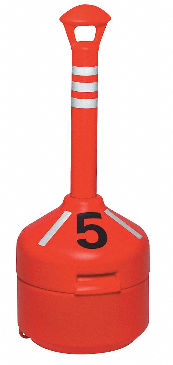 ULTRA-SMOKESTOP, 4 gal Capacity, 41 in Ht, Cigarette Receptacle - 3RYX5 ...