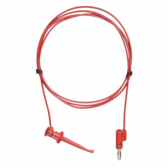 POMONA, 60 in Lg, Banana Plug, Mini Hook Test Lead - 3T061|3782-60-2 ...