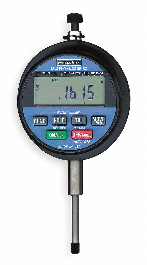 Electronic Indicator, Range 0 to 1 in, Resolution 0.0001 in, Long Form ...