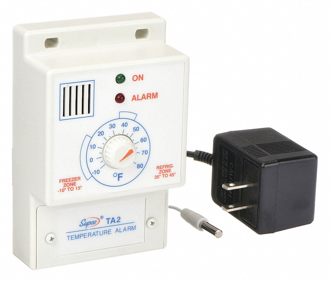 Dual Point Set Points, -10° to 80°F, Temperature Alarm - 3T186|TA2 ...