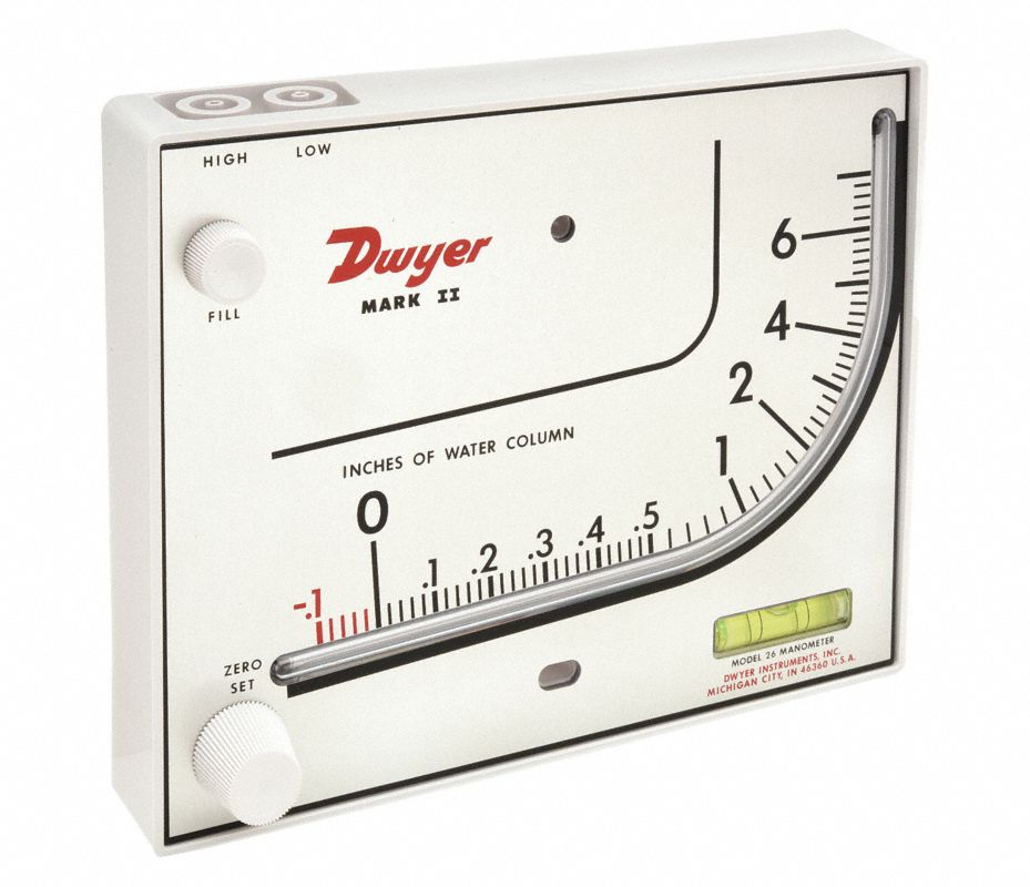 DWYER Manómetro d/Plástico Moldeado - 3T292 | MARK II 26 - Grainger México