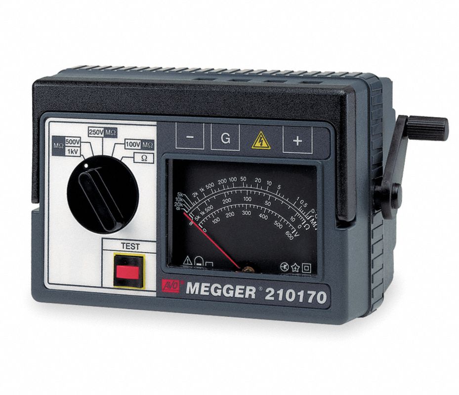 MEGGER Megóhmetro de manivela analógica Resistencia al aislamiento 2000 ...