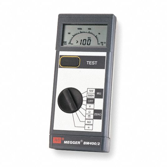 Digital/Analog LCD Battery Operated Megohmmeter; Insulation Resistance ...