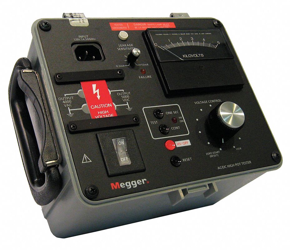 MEGGER Medidor d/Alta Potencia CA,0 a4kVAC - 3T875 | 230415 - Grainger ...