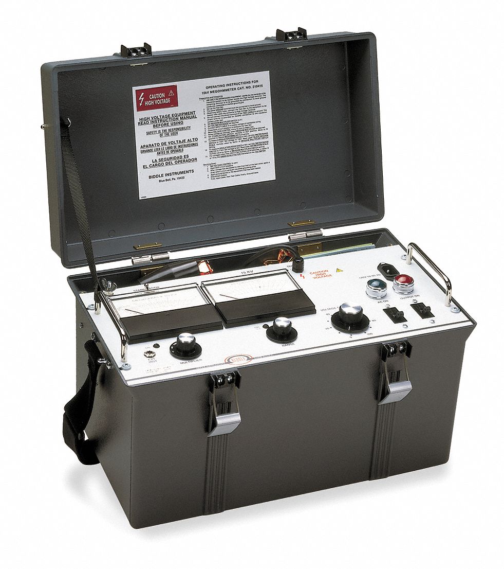 MEGGER, 15 kV DC High Volt Test, 0.1 mA, Dielectric Tester - 3T878 ...
