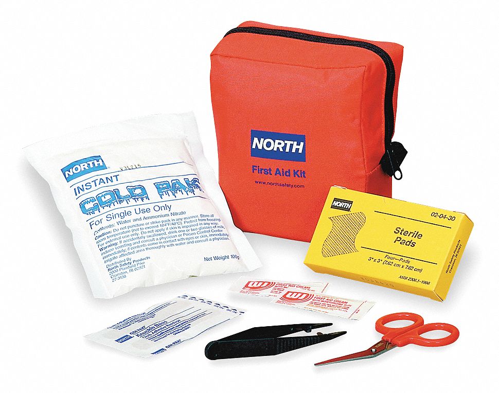 HONEYWELL NORTH First Aid Kit, Bulk, Red, 5 People - 3TB85|018502-4220 ...